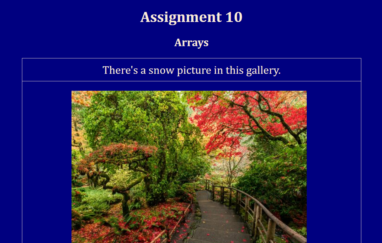 Assignments Main Page